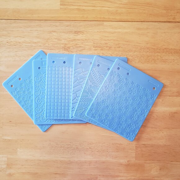 Fiskars | Office | Six Fiskars Doublesided Texture Plates Preowned ...